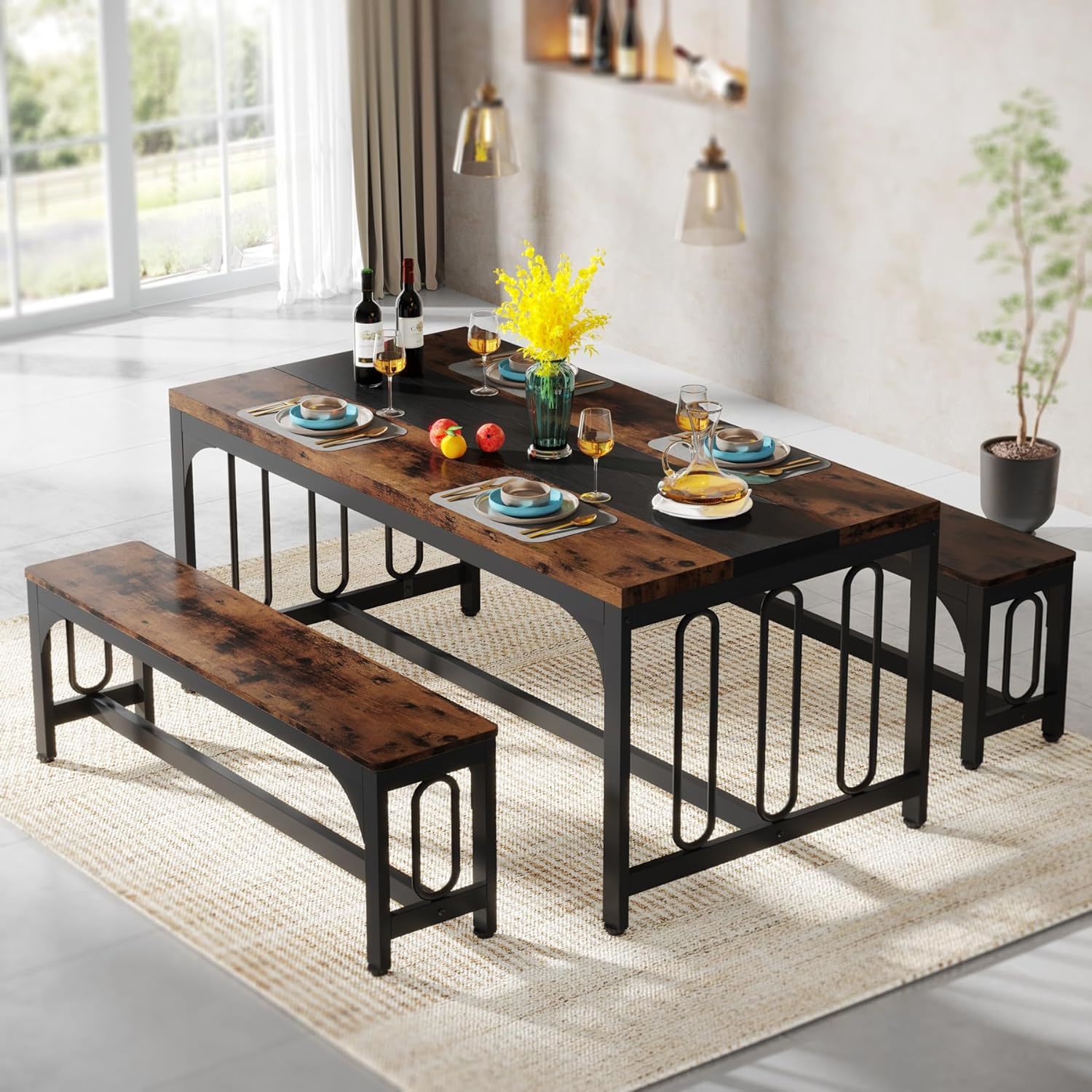 The Space-Saving 55-Inch Dining Table Set For 4-6 People From ...