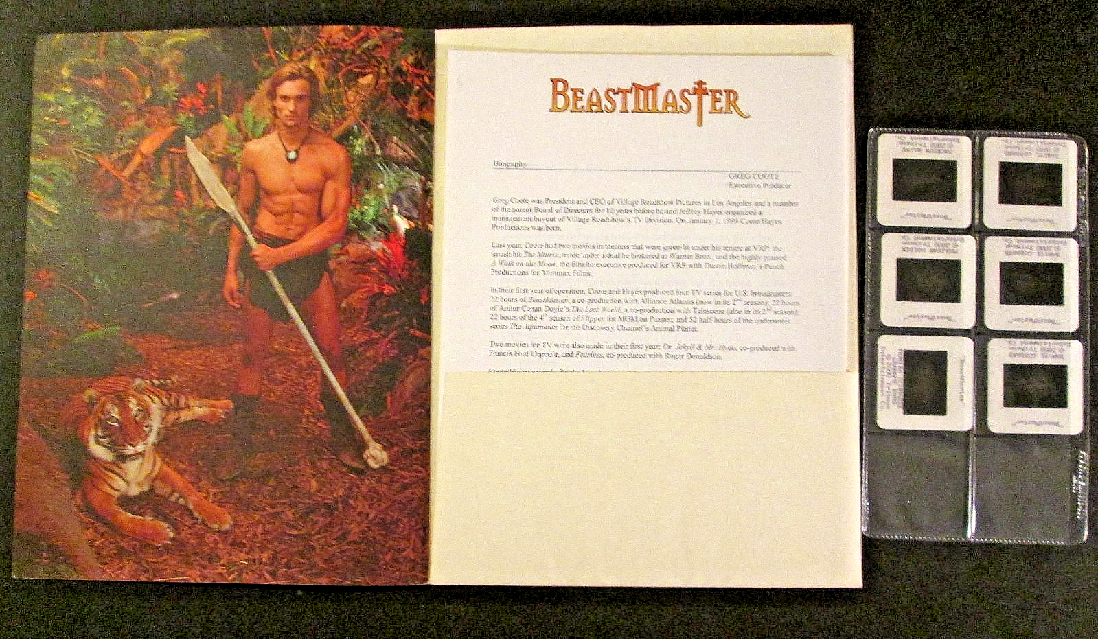 MARC SINGER: (BEASTMASTER) TV SERIES ORIGINAL TV PRESSKIT COLOR SLIDE ...