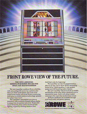 LaserStar Jukebox FLYER Original Rowe AMI 1989 NOS Phonograph Music Art ...