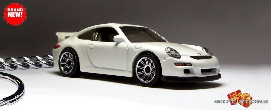RARE KEY CHAIN WHITE PORSCHE 911 GT3 RS 997 CUSTOM Ltd GREAT for GIFT ...
