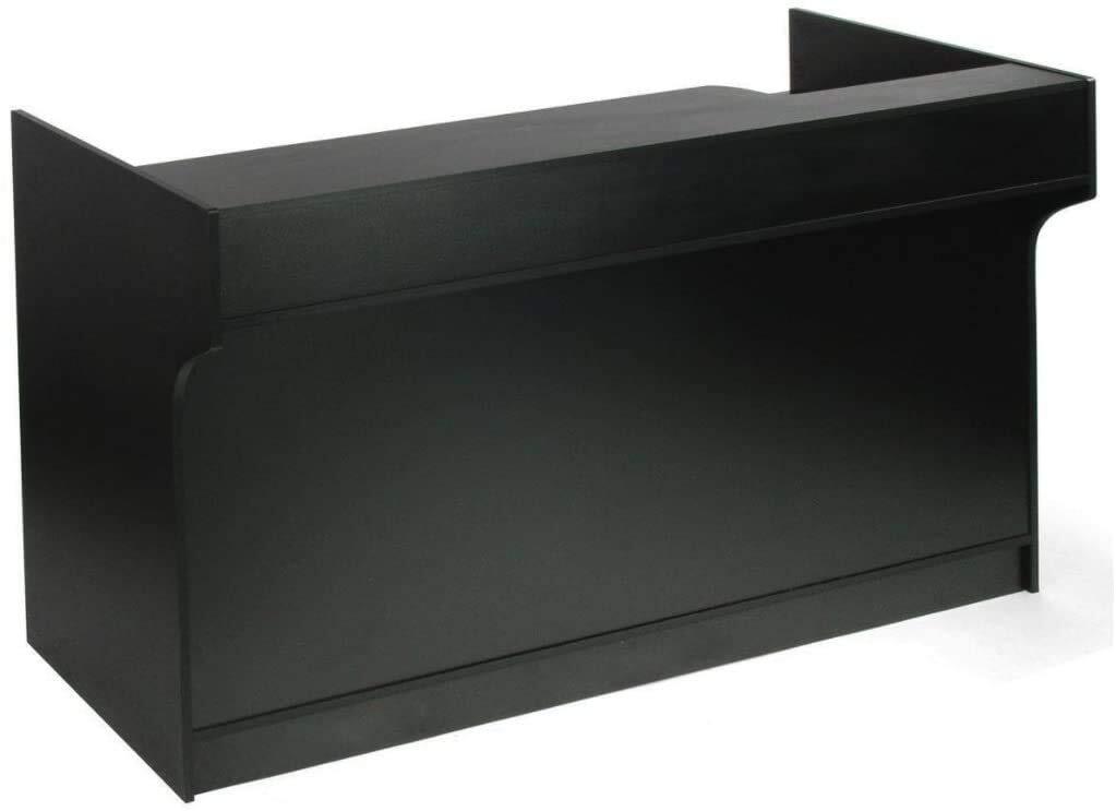 Only Garment Racks 70 in W Free-Standing Black Melamine Register Stand ...