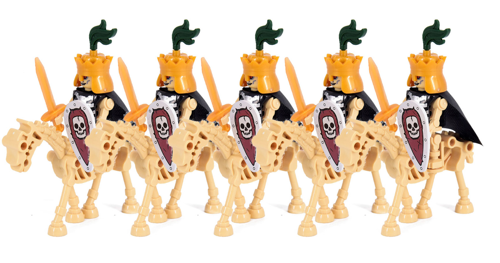 Medieval Skeleton Warrior Knight Army Set E 16 Custom Minifigures Lot ...