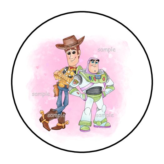 30 TOY STORY STICKERS ENVELOPE SEALS LABELS 1.5" ROUND Woody, Buzz ...