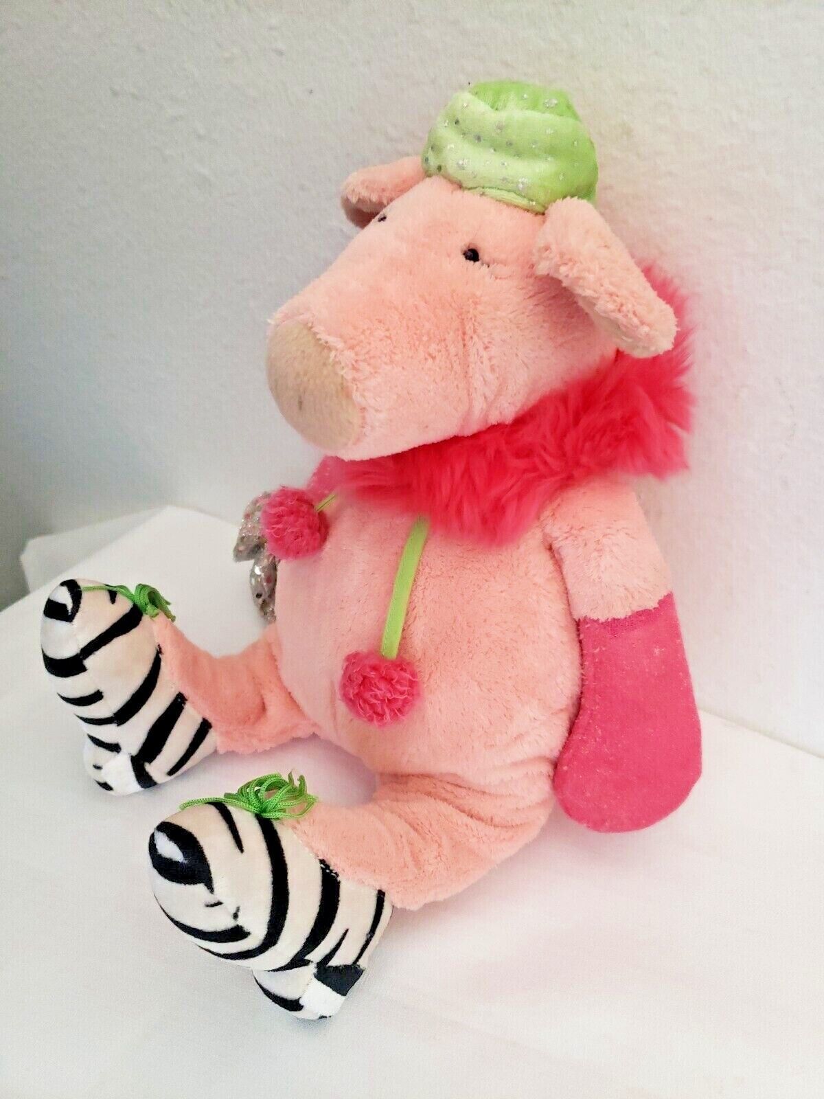 Manhattan Toy Tip Toe Touche Madge Pink Plush Pig Zebra Shoes 14 ...
