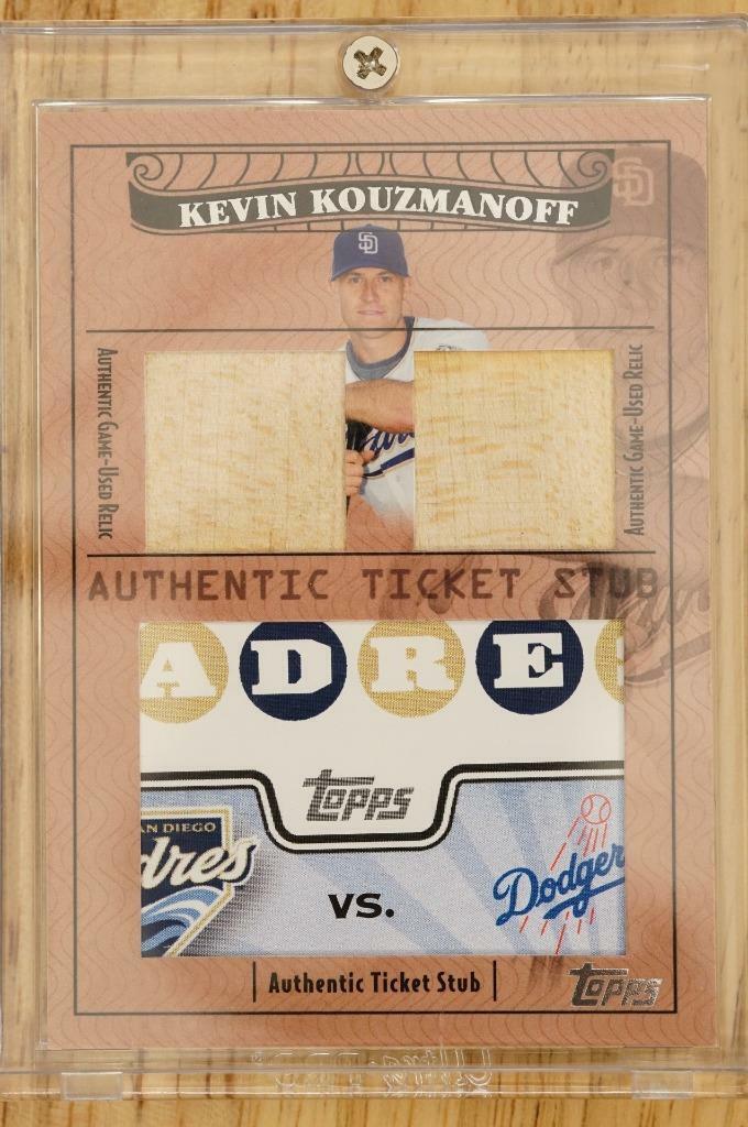 2009 TOPPS Baseball Card KEVIN KOUZMANOFF Padres Ticket To Stardom Bat ...
