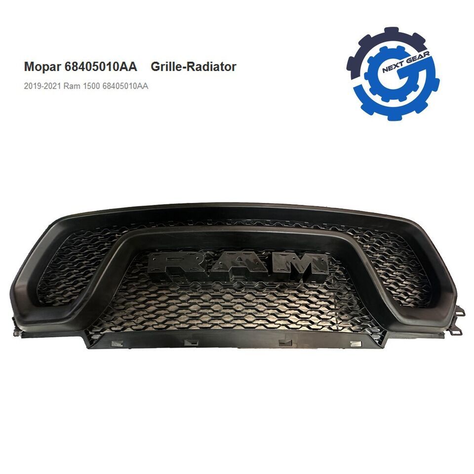 New OEM Mopar Grille Grill Assembly Black 2019-2023 Ram 1500 Rebel ...