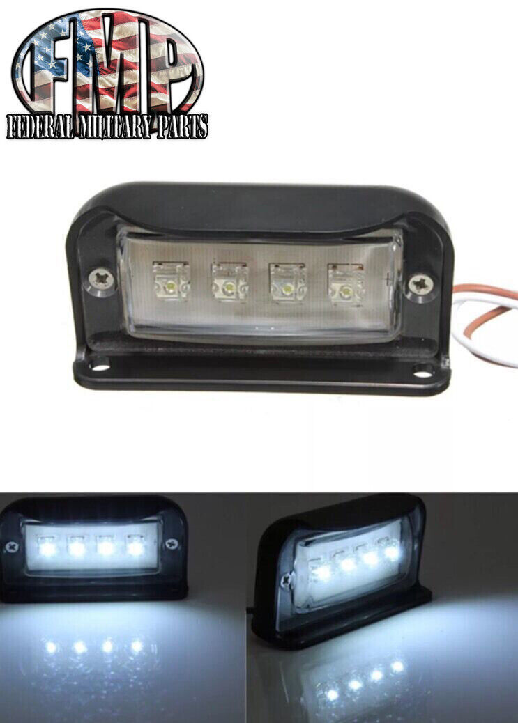 Pair Small 24v LED Light License Plate for M998 Army Humvee Hummer ...