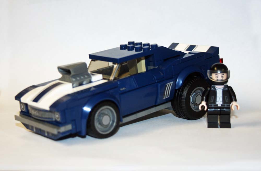 PLTOYS Camaro Blue 60s Muscle Car with set Minifigure Custom US Toy ...