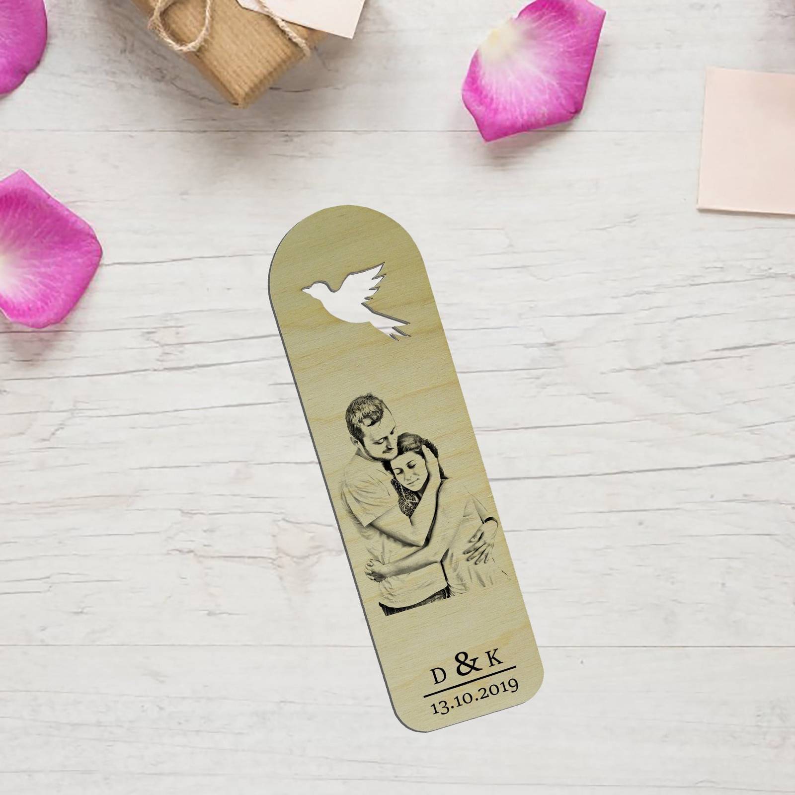 Personalized Wooden Bookmark. Custom Engraved Photo Bookmark. Book ...
