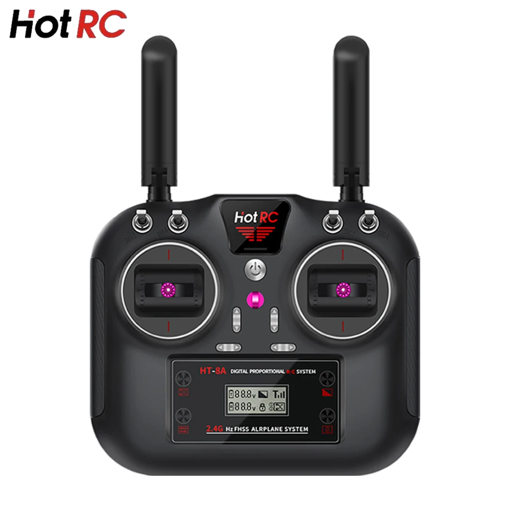 Hotrc Hot RC HT-8A HT8A 4.5-9V 2.4Ghz 8CH PWM FHSS Transmitter Remote ...
