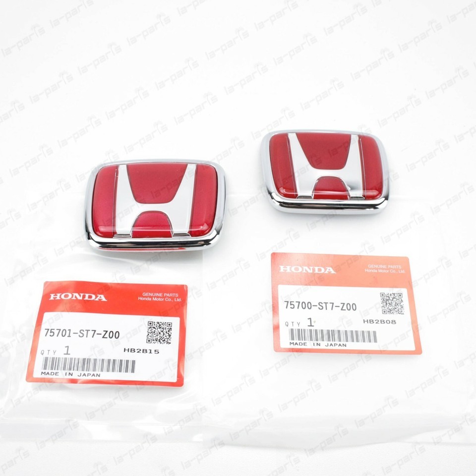 GENUINE HONDA INTEGRA DC2 DB8 TYPE-R FRONT & REAR EMBLEMS JDM ITR RED ...