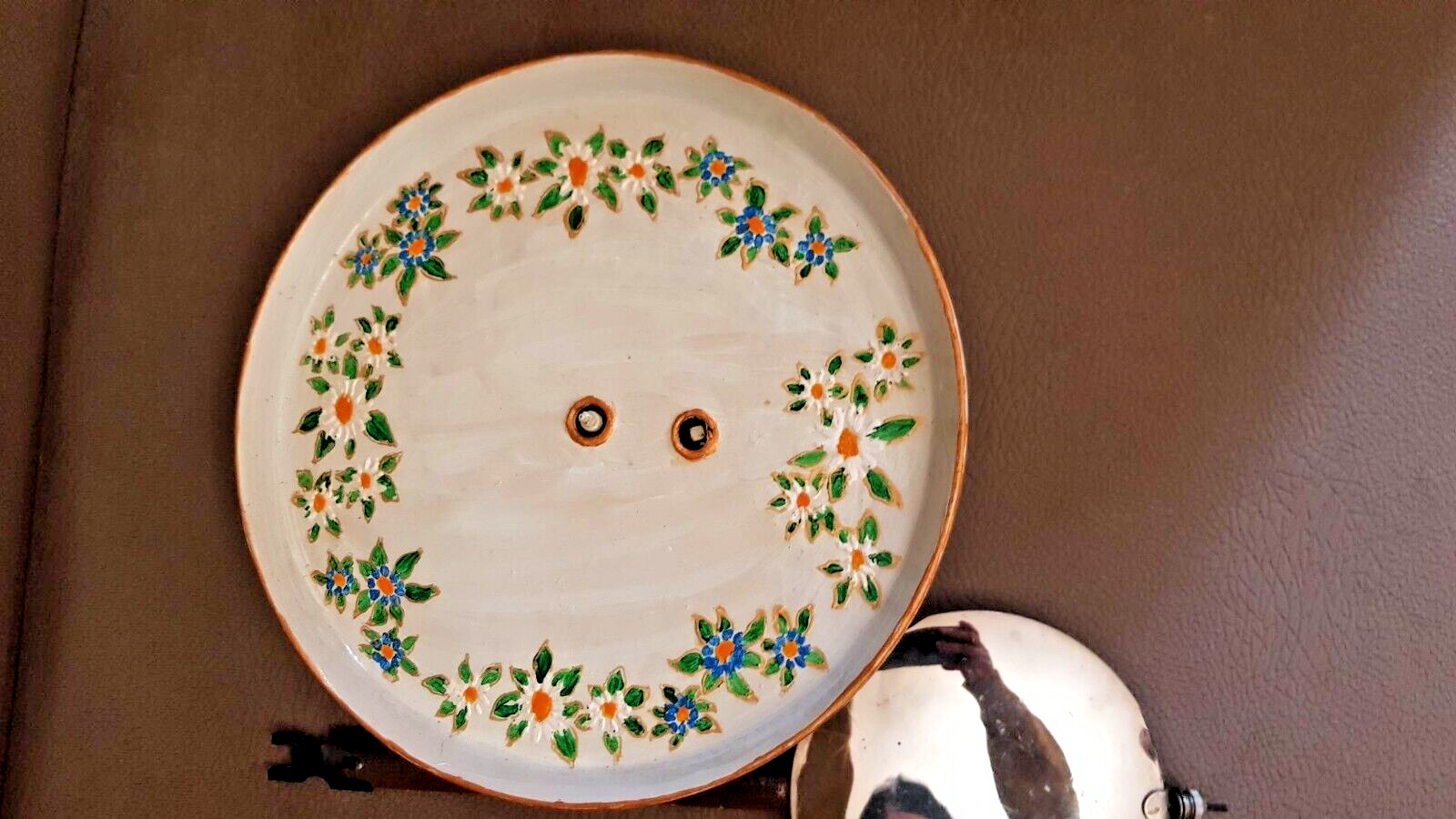 Vintage Antique Hand Painted Clock Face, Mechanism and Pendulum ...