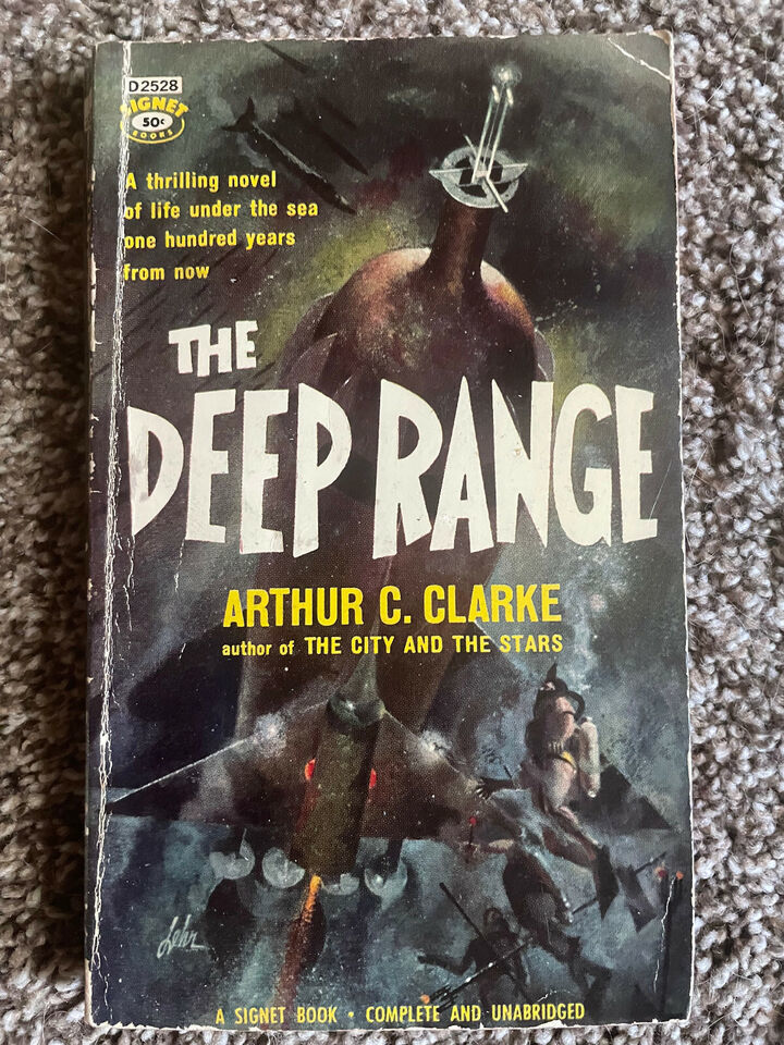 Arthur C. Clarke THE DEEP RANGE 1964 Great Cover Art Photo - Other