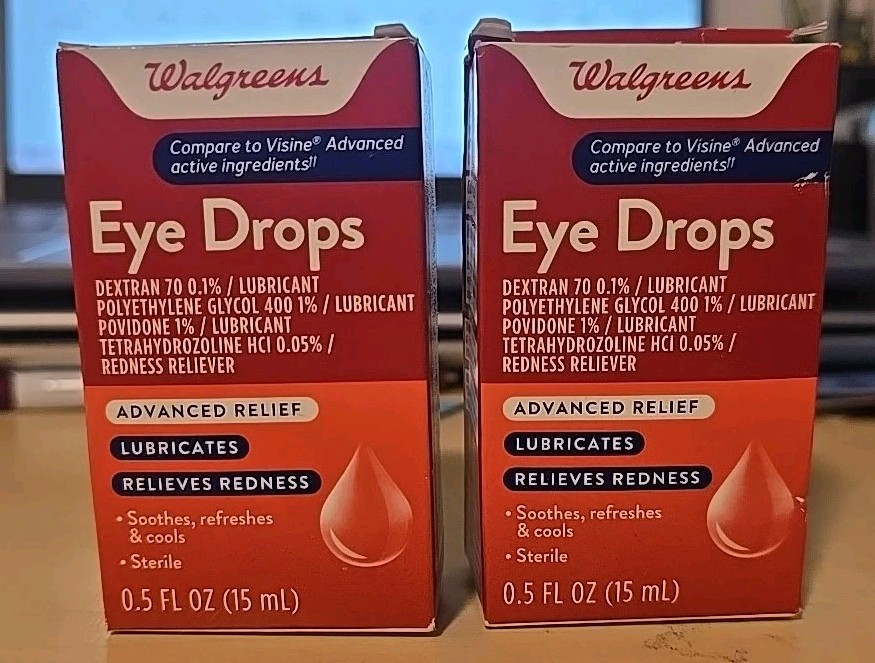 Walgreens Eye Drops Advanced Relief, 15ml Pack 2 Exp 04/2025 - Eye ...