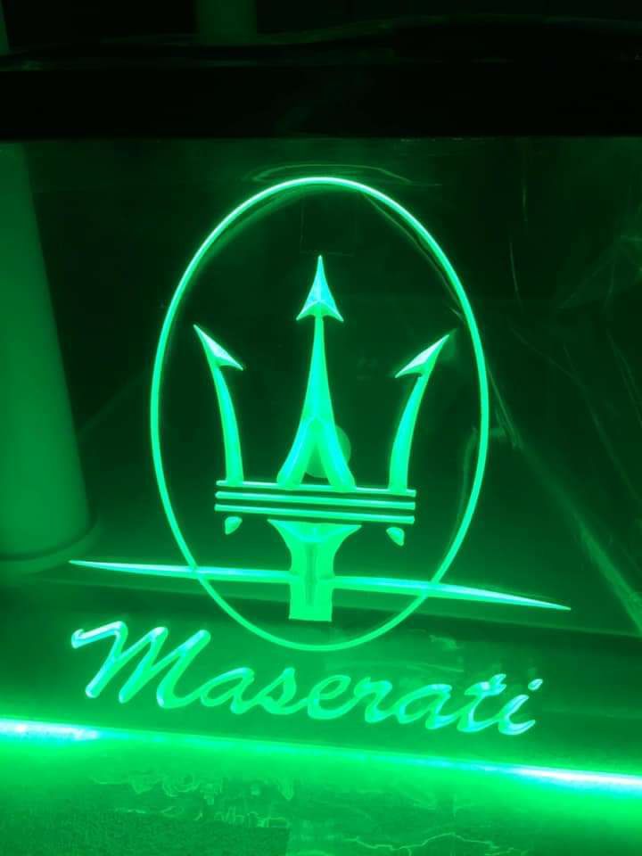 Maserati LED Neon Sign Hang Signs Wall Home Decor, Room, Garage Craft ...