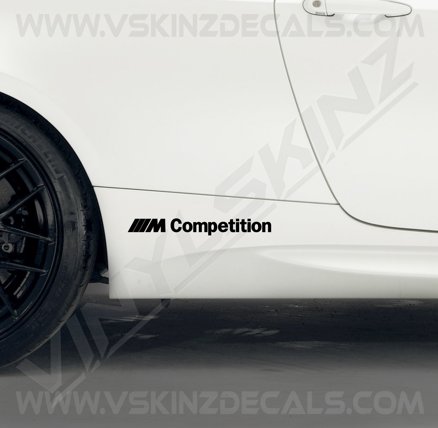 BMW M Competition Logo Premium Quality Skirt Decals Kit Stickers Alpina ...