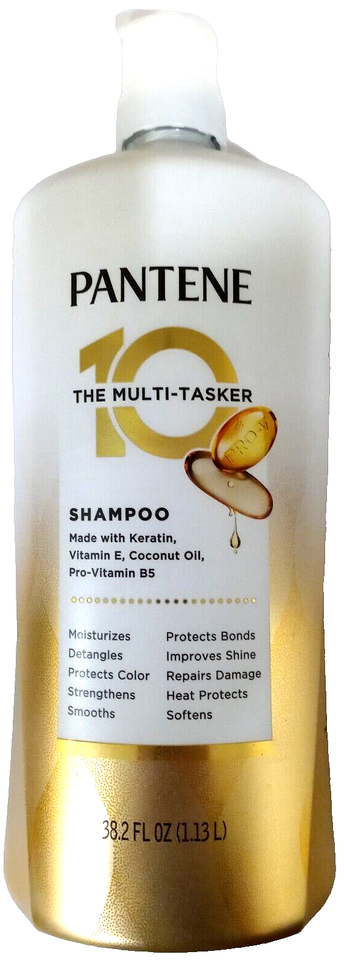 Pantene Multi-Tasker 10 Shampoo+Keratin/Vit E/Coconut oil/Pro-Vit B5 38 ...