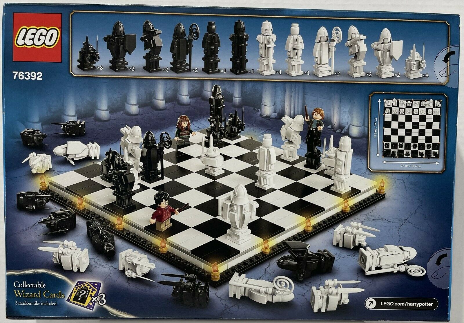 LEGO Hogwarts Wizard's Chess 76392 Harry Potter Wizarding World 10 ...
