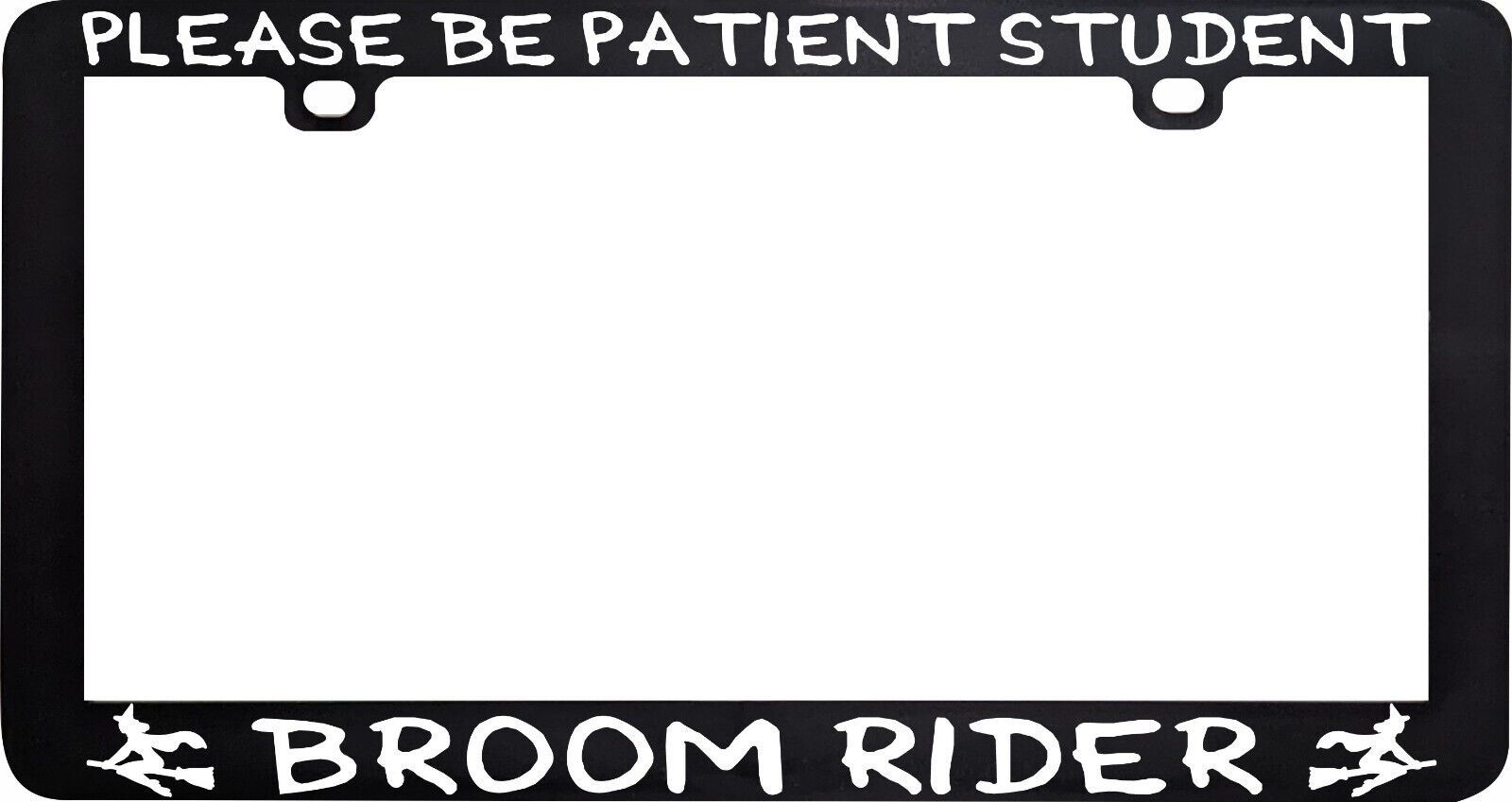 PLEASE BE PATIENT STUDENT BROOM RIDER WITCH WICCA PAGAN LICENSE PLATE ...