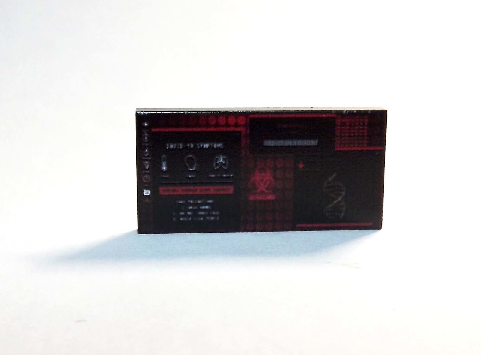 Computer Screen Black Red V2 4X2 Construction Piece Custom Minifigures ...