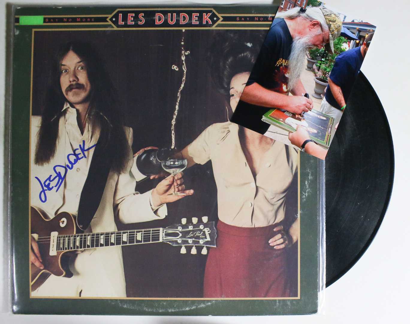 Les Dudek Signed Autographed Record Album w/ Proof Photo - Records