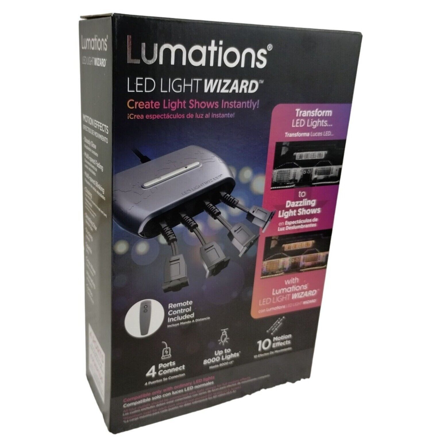 Lumations LED Light Wizard 4 Ports Light Show with Remote Control 10 ...