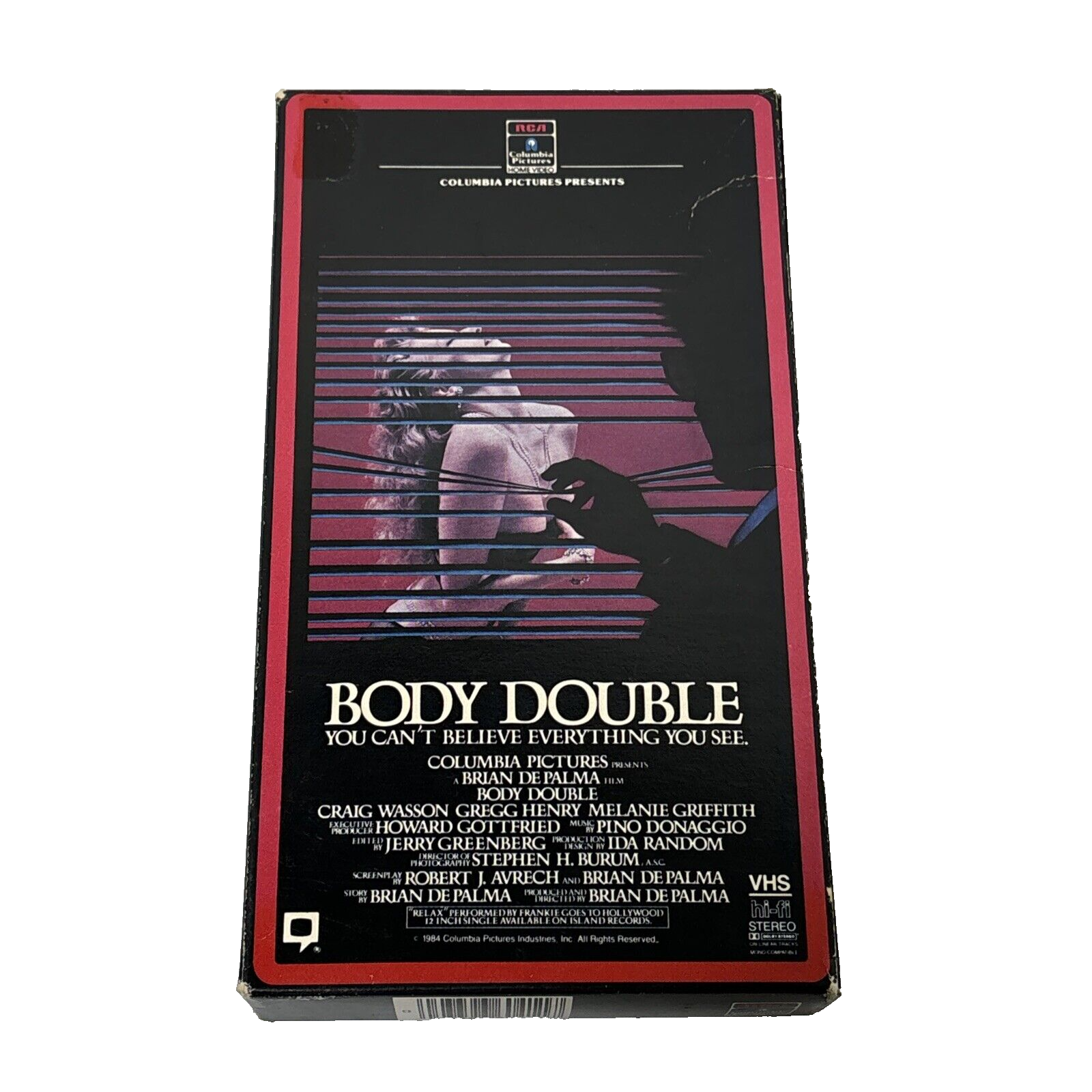 Body Double VHS Tape 1985 RCA Side Load Melanie Griffith Craig Wass ...