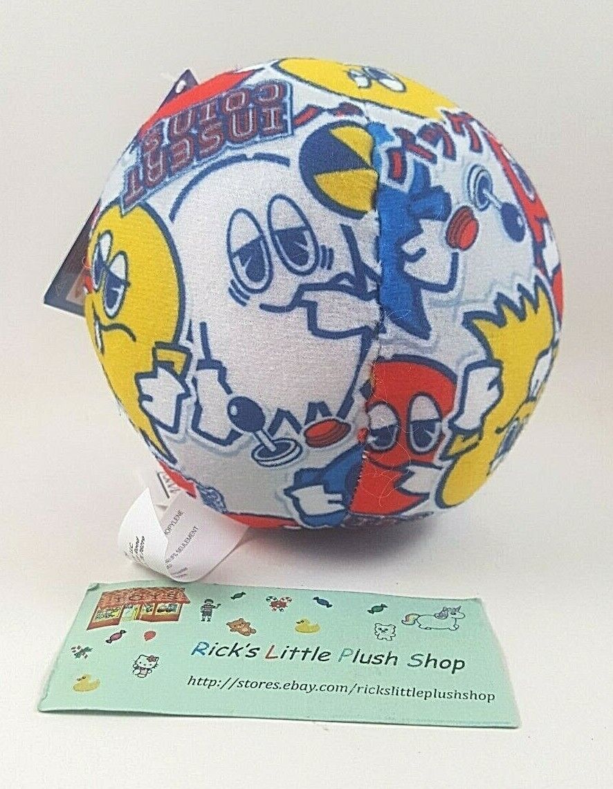 Pac-Man Sticker Bomb Plush 4" Toy Stuffed Doll Pacman 80"s Figure White ...