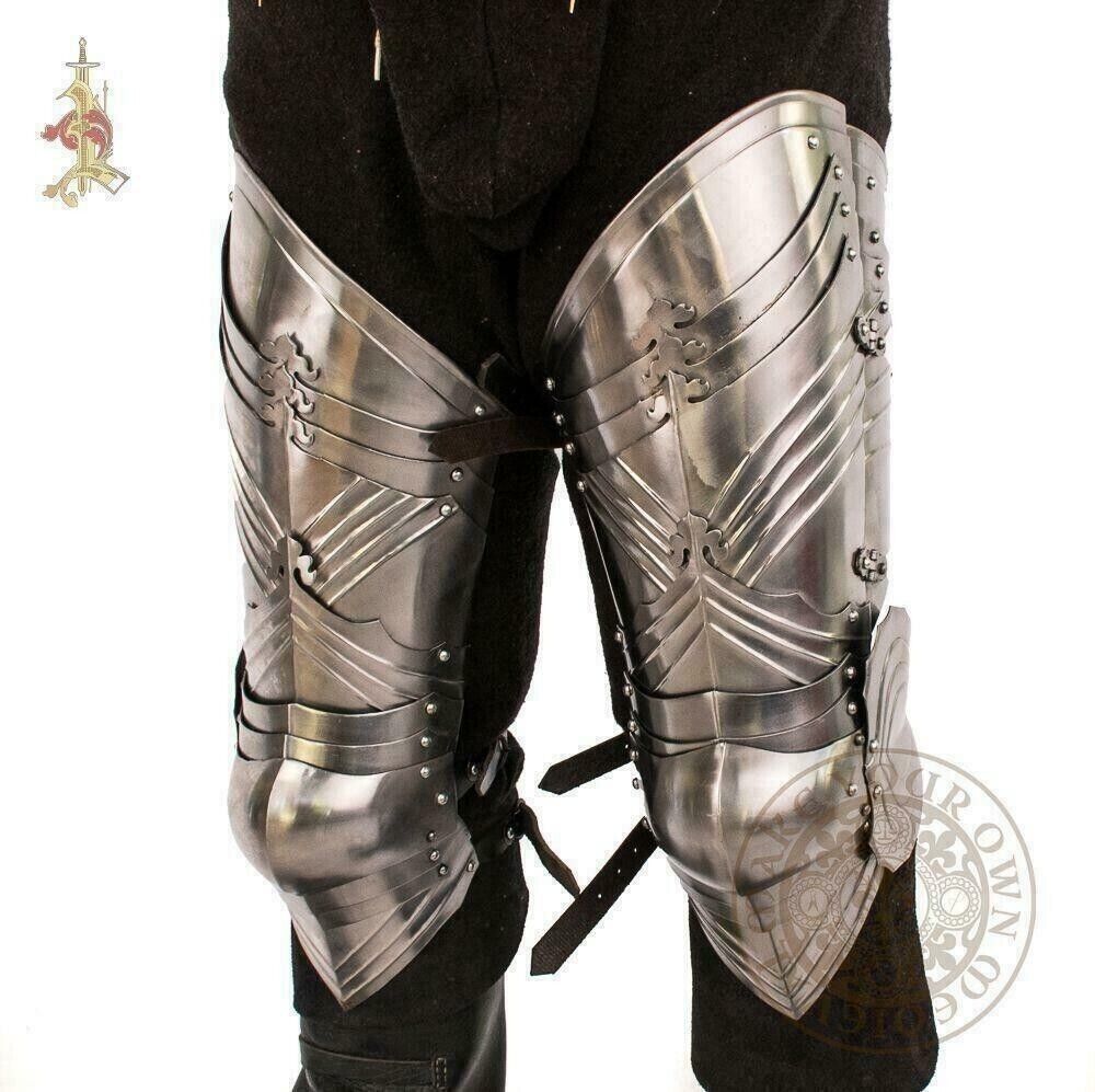 Medieval Knight 18ga Gothic Leg Guard Armor Set leg armor Full Wearable ...