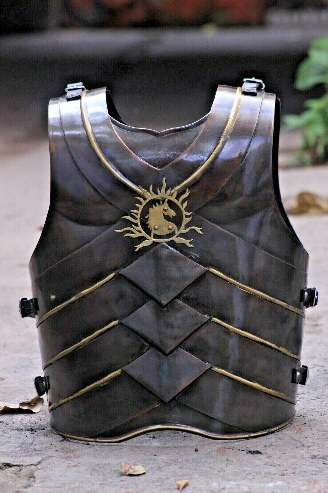 Medieval Replica 18 Gauge Steel Knight Muscle Armor Cuirass Warrior ...