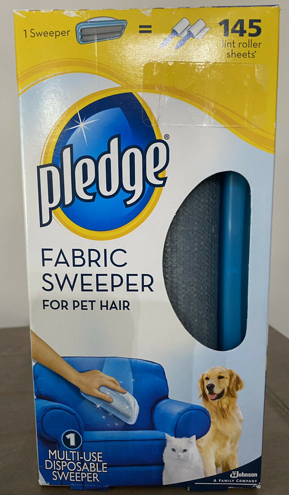 Pledge Fabric Sweeper for Pet Hair Dog Cat Hair Remover Reusable ...