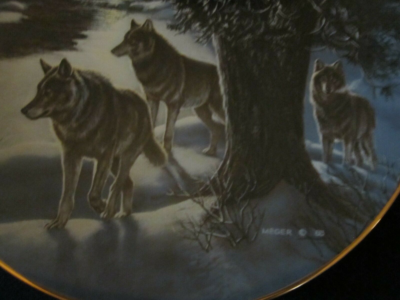 WOLF collector plate LEGACY TIMBERWOLVES James Meger - Collector Plates
