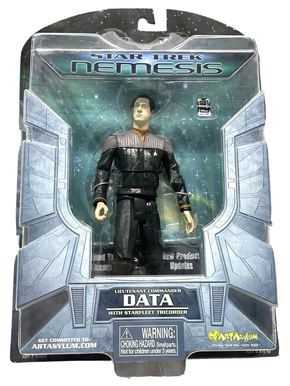 Star Trek Nemesis Lieutenant Commander Data W/Starfleet Tricorder ...