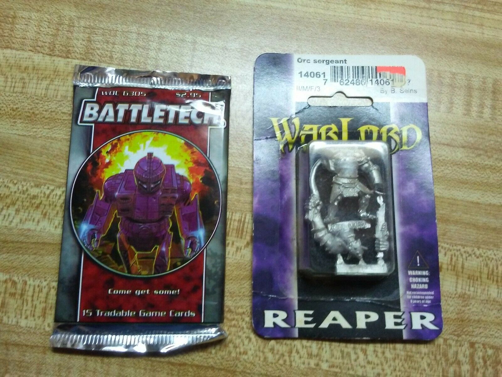 Battletech trading cards and warlord Reaper Orc Sergeant - Reaper