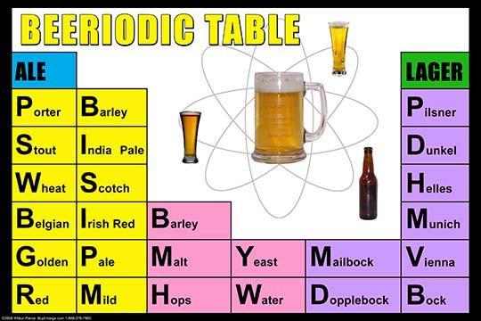 Beeriodic Table 20 x 30 Poster - Home Décor