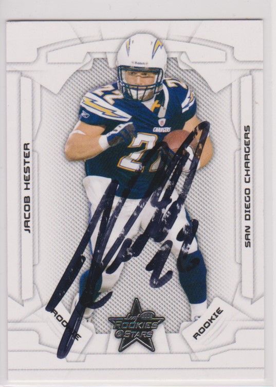 Jacob Hester Signed Autographed 2008 Donruss Football Card - San Diego ...