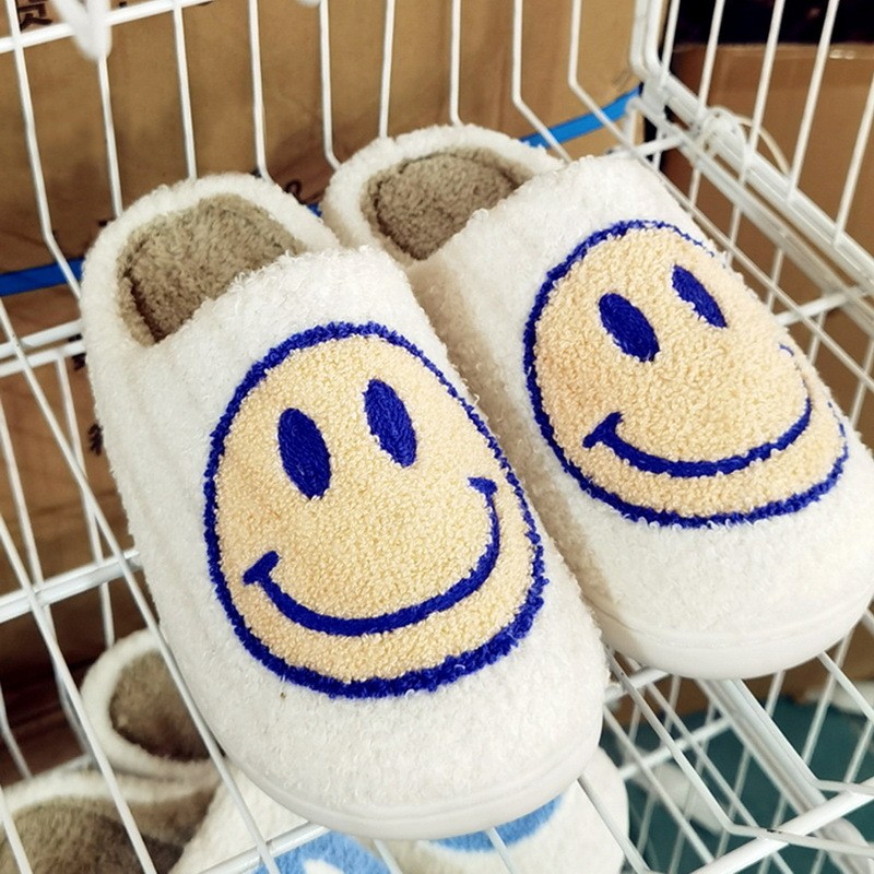 New Smiley Face Slippers Women House Slippers Happy Face Slippers ...