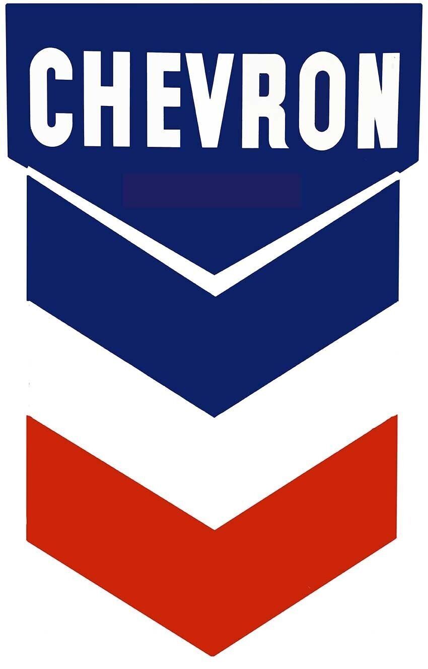 Chevron Laser Cut Logo Metal Advertising Sign 41" by 26" - Merchandise ...