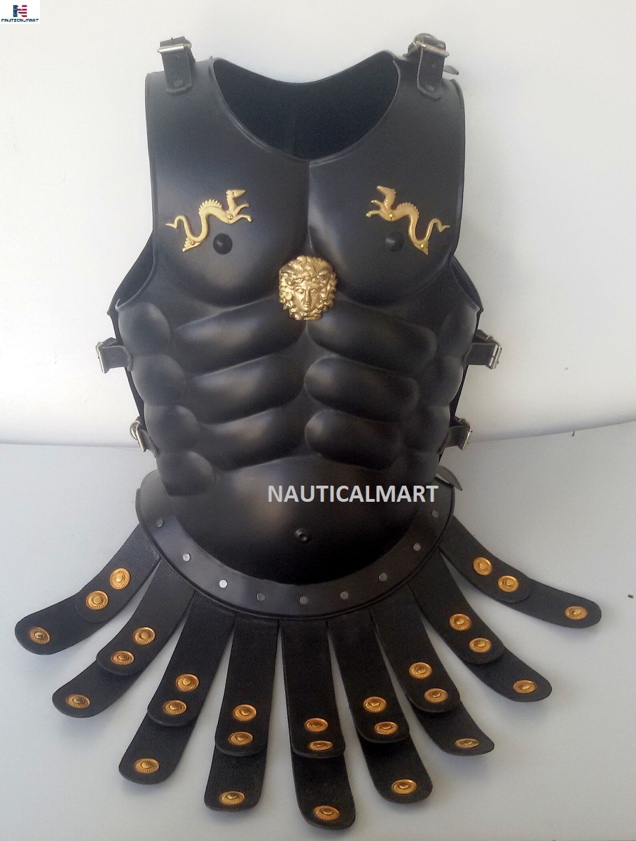 NauticlMart Medieval LARP Troy Helmet With Muscle Armor Halloween ...
