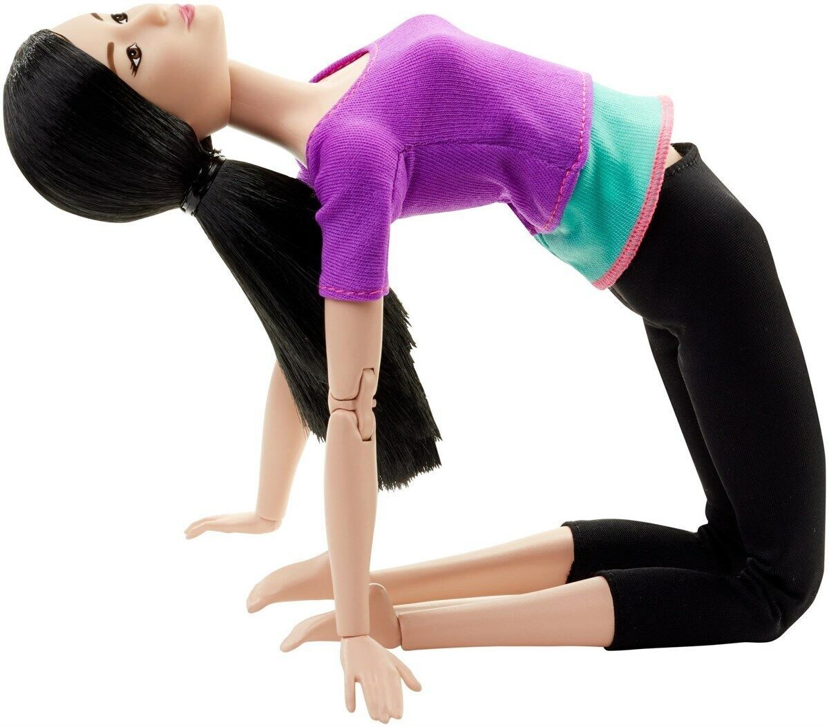 Barbie DHL84 Asian Made to Move Doll with 22 Flexible Joints Purple Top ...