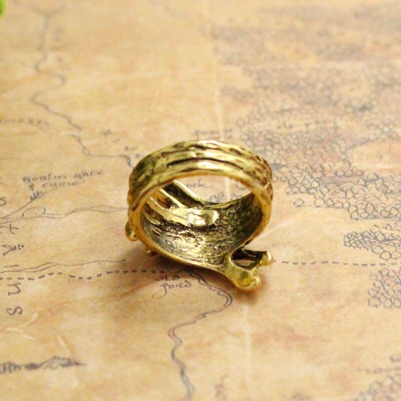 Hobbit Thranduil Snake Ring Mirkwood Elf King Golden Ring Legolas ...