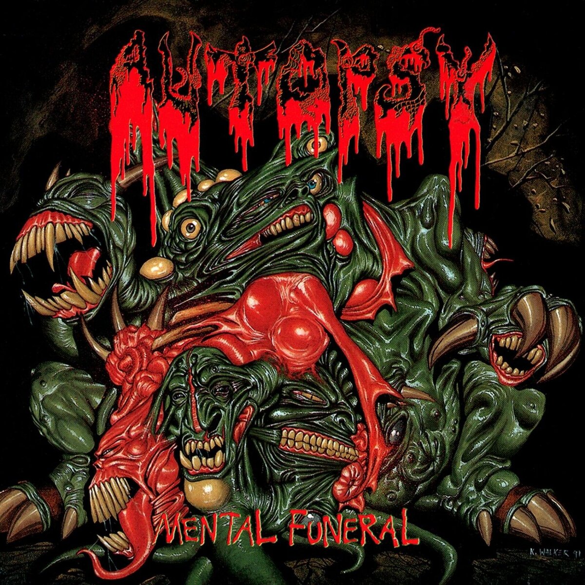 AUTOPSY Mental Funeral BANNER 3x3 Ft Fabric Poster Tapestry Flag album ...