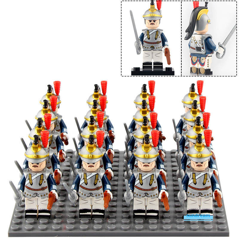 French Cuirassier Soldiers Napoleonic Wars Army Lego DIY Minifigures ...