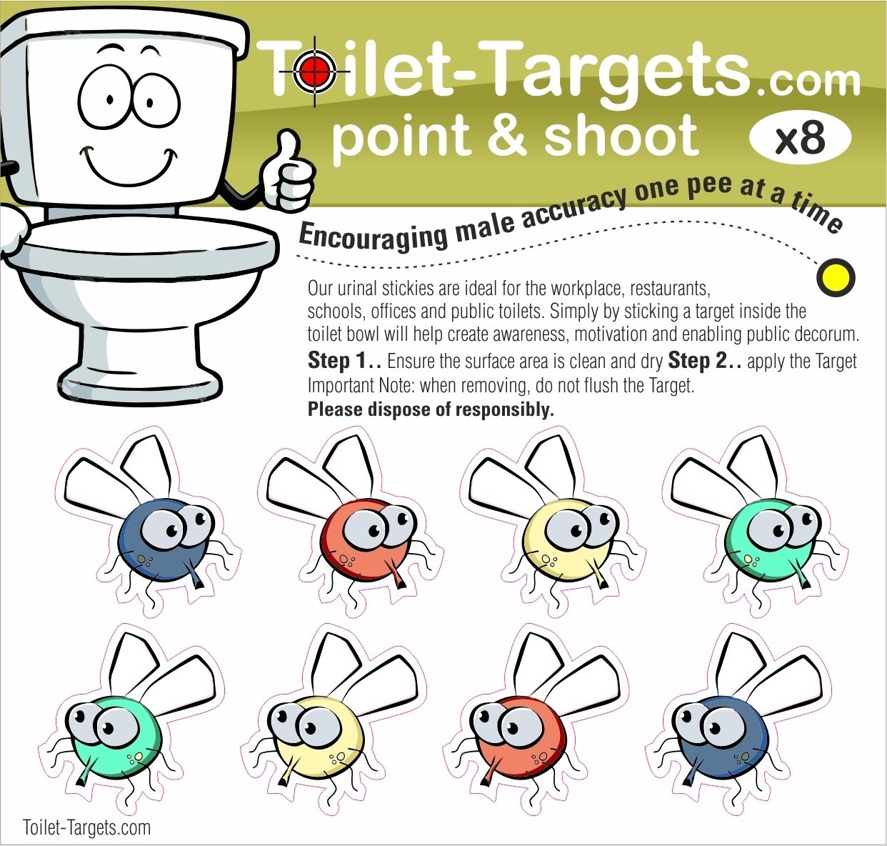 Toilet Target Clear Vinyl Stickers urinal mens bathroom pub bar ...