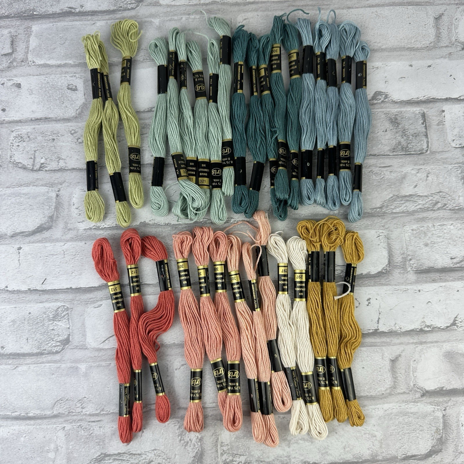 Iris Embroidery Thread Strand Lot of 33 Multiple Colors New - Hand ...
