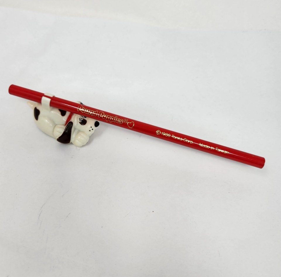 VINTAGE 1986 TONKA POUND PUPPIES PUPPY DOG WIND UP PENCIL TOPPER REALLY ...