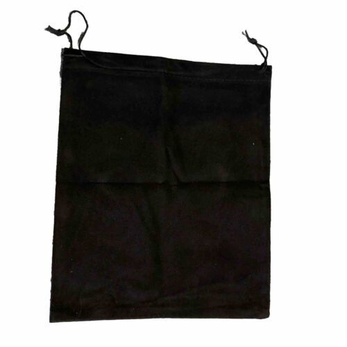 NEW BLACK Drawstring 11X9" Travel Bag Sack Felt Purse Pouch Draw String ...