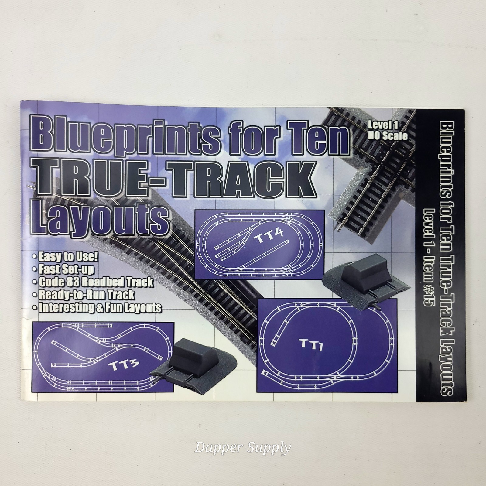 Atlas #15 HO Blueprints for 10 True-Track Layouts How-to Softcover Book ...
