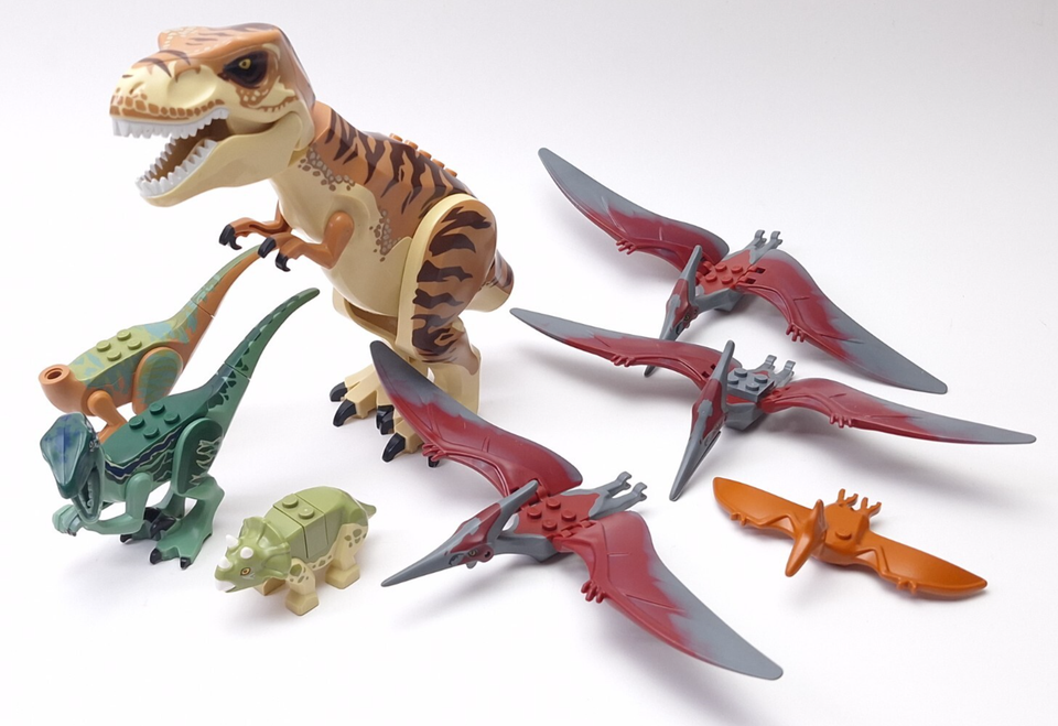 Lego Jurassic World T-Rex Dinosaur PARTS LOT Raptor Pteranodon ...