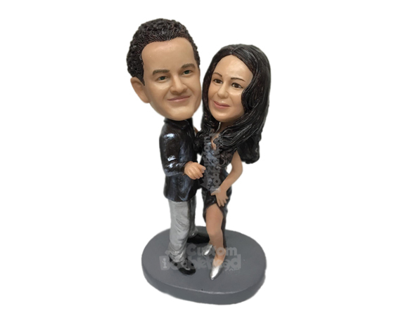 Custom Bobblehead Sexy Couple In Gorgeous Party Outfits - Wedding ...